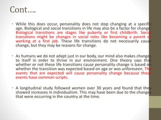 Personality chnages | PPTX