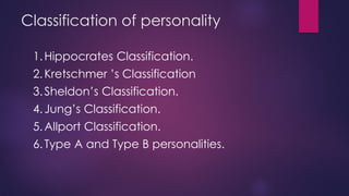 Personality & Classification power point presentation | PPT