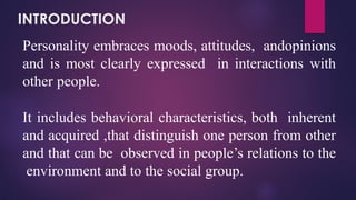 Personality & Classification power point presentation | PPT