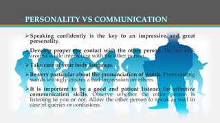 Personality and Communication | PPTX