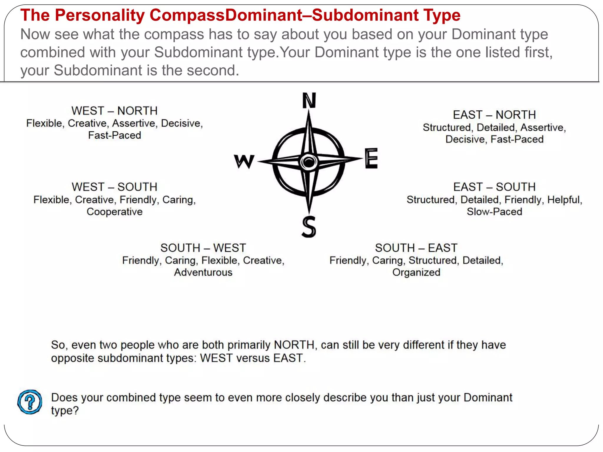 Personality compass | PPTX