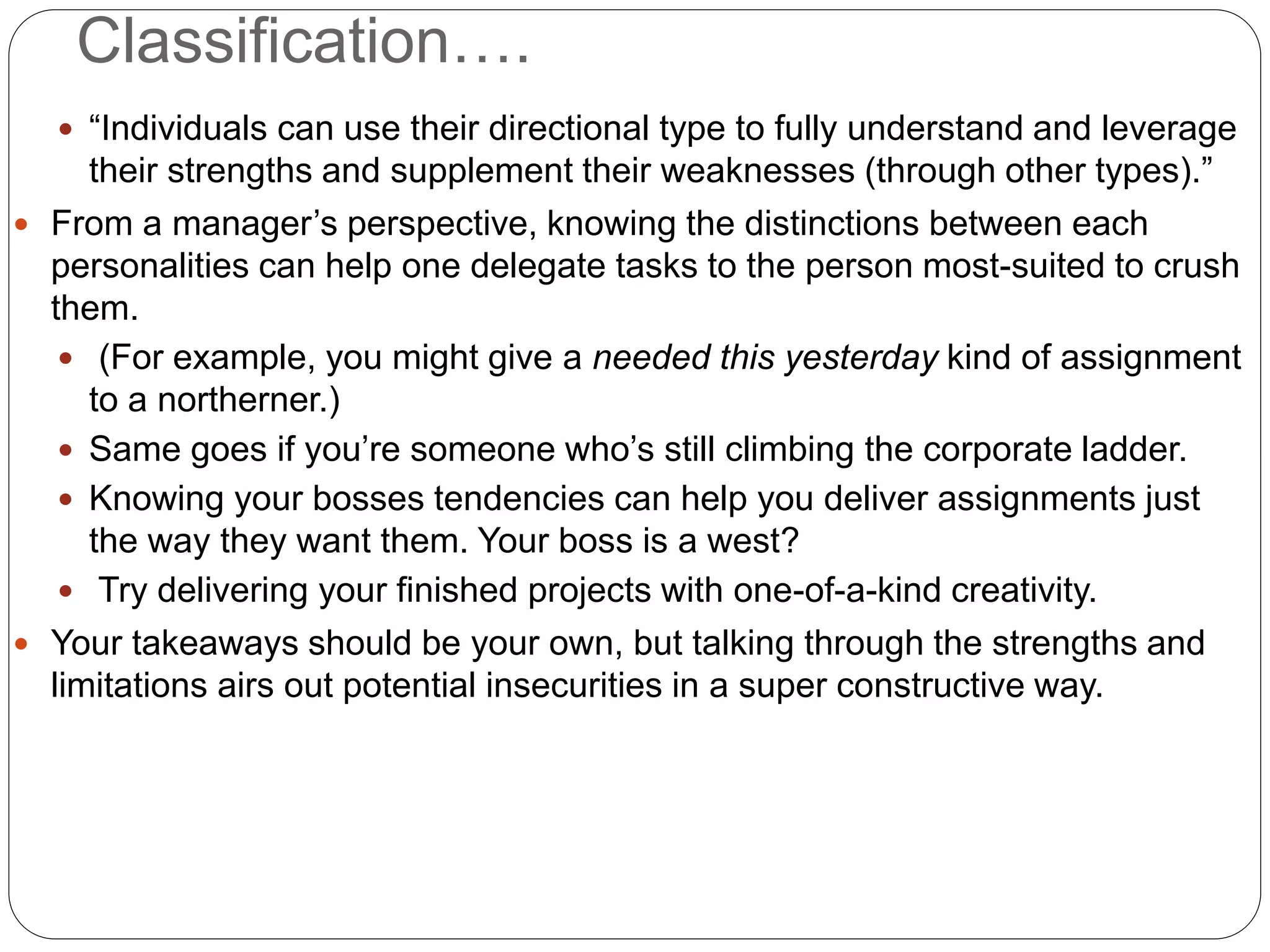 Personality compass | PPTX