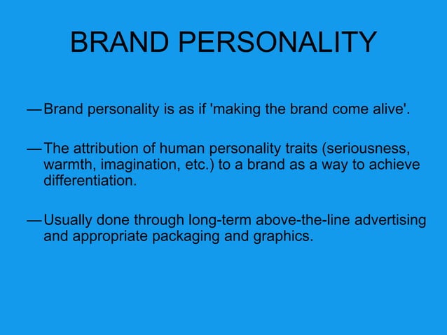 Personality & consumer behaviour | PPT