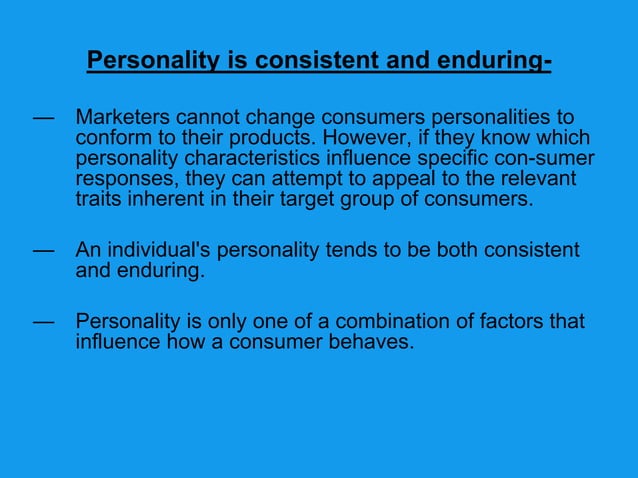 Personality & consumer behaviour | PPT
