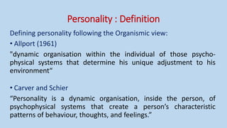 Personality_Defffintitodn with bthe help of ppt | PPT