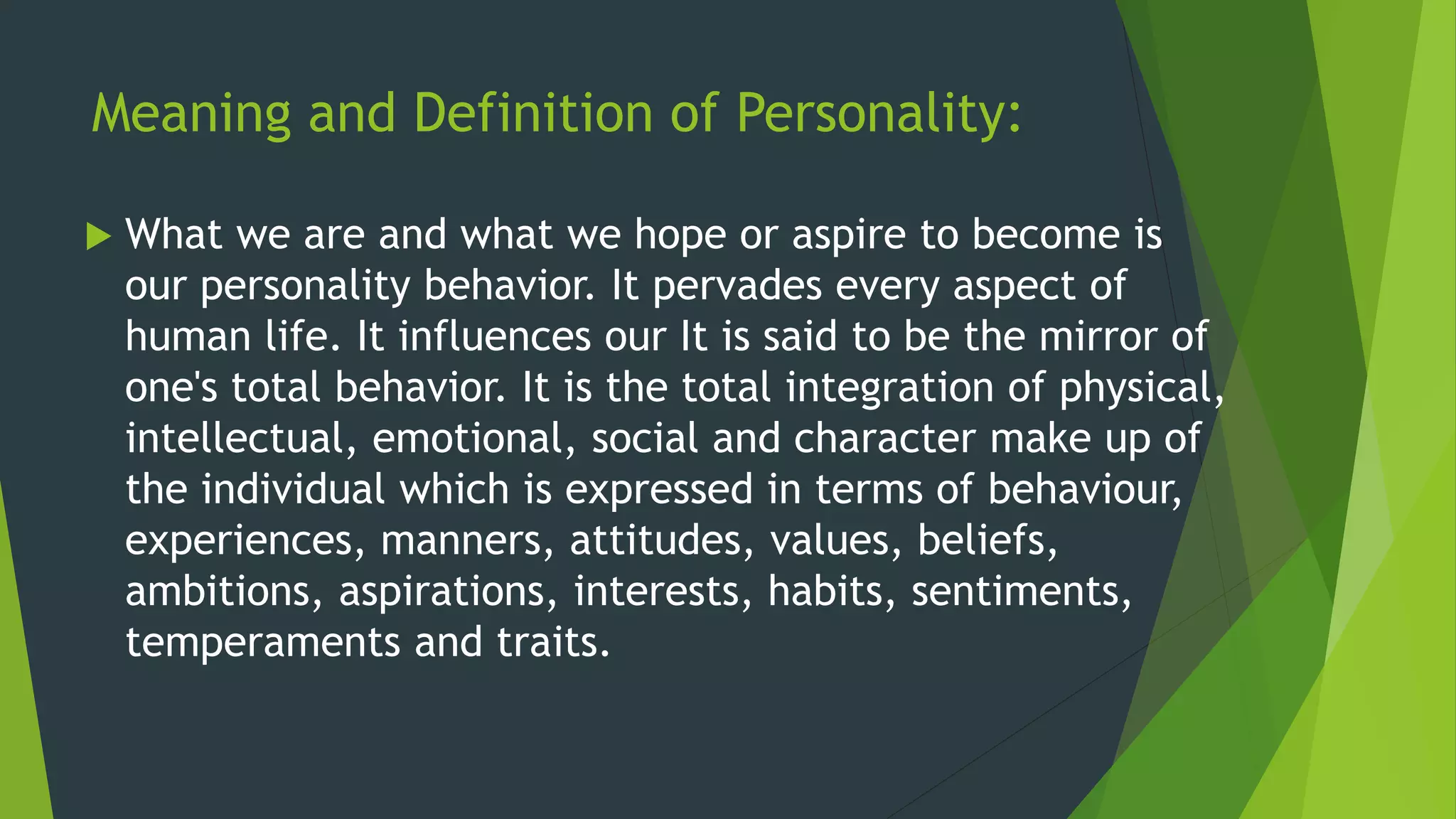 Personality Definition And Meaning | PPT