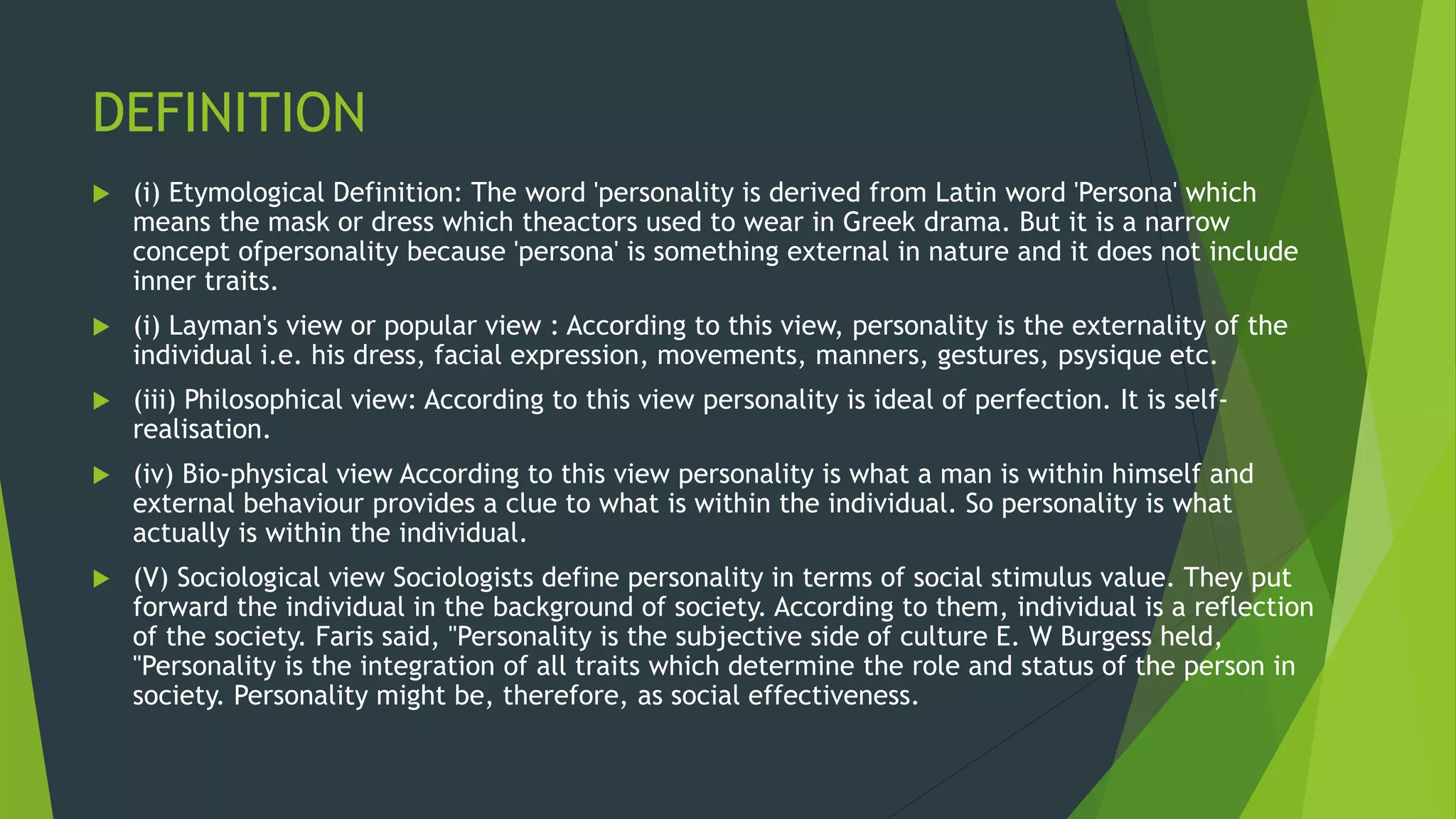 Personality Definition And Meaning | PPT