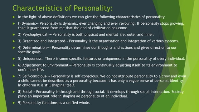 Personality Definition And Meaning | PPT
