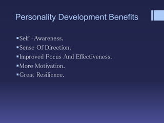 Personality developement | PPTX