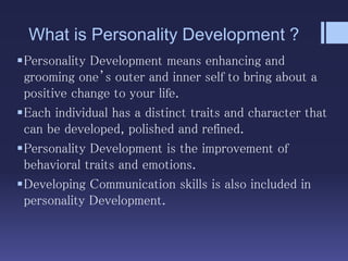 Personality developement | PPTX
