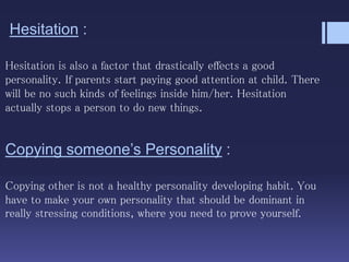 Personality developement | PPTX