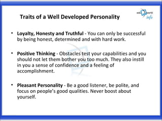 Your Winning Streak lies in Personality Development | PPT