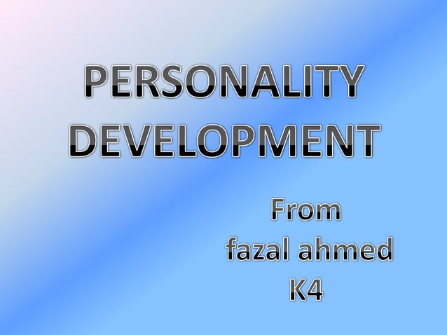 Personality development | PPT