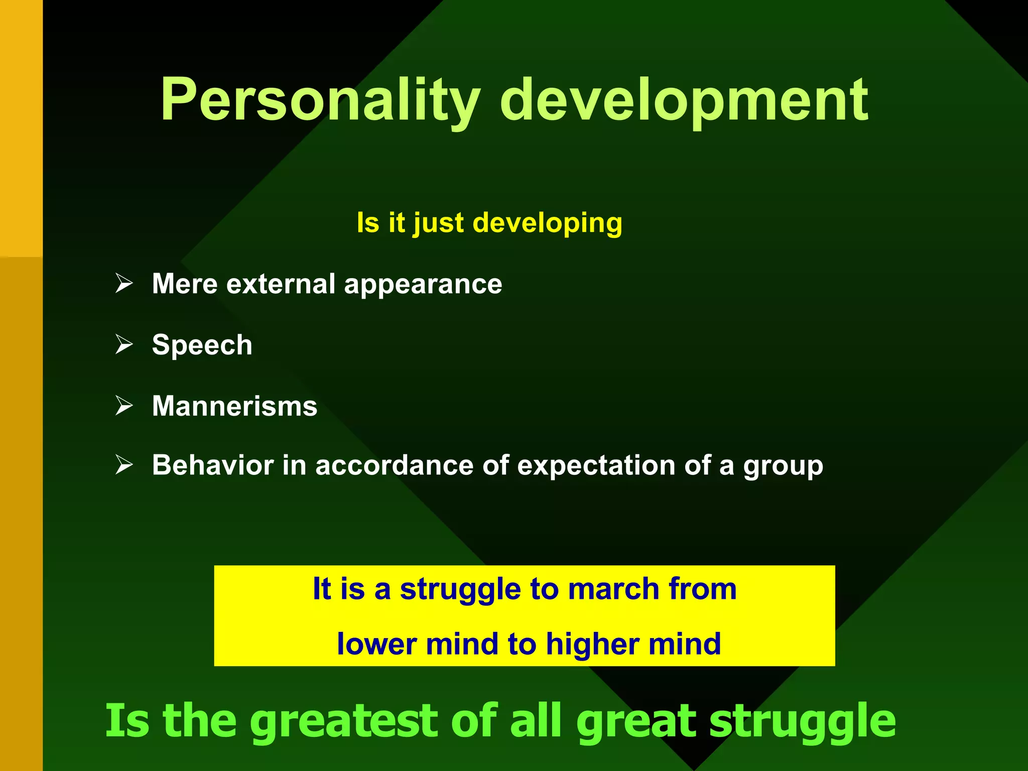 personality development | PPT