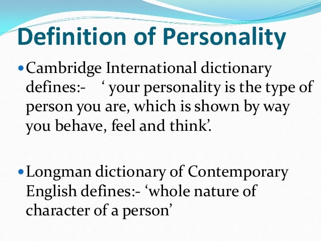 Personality development