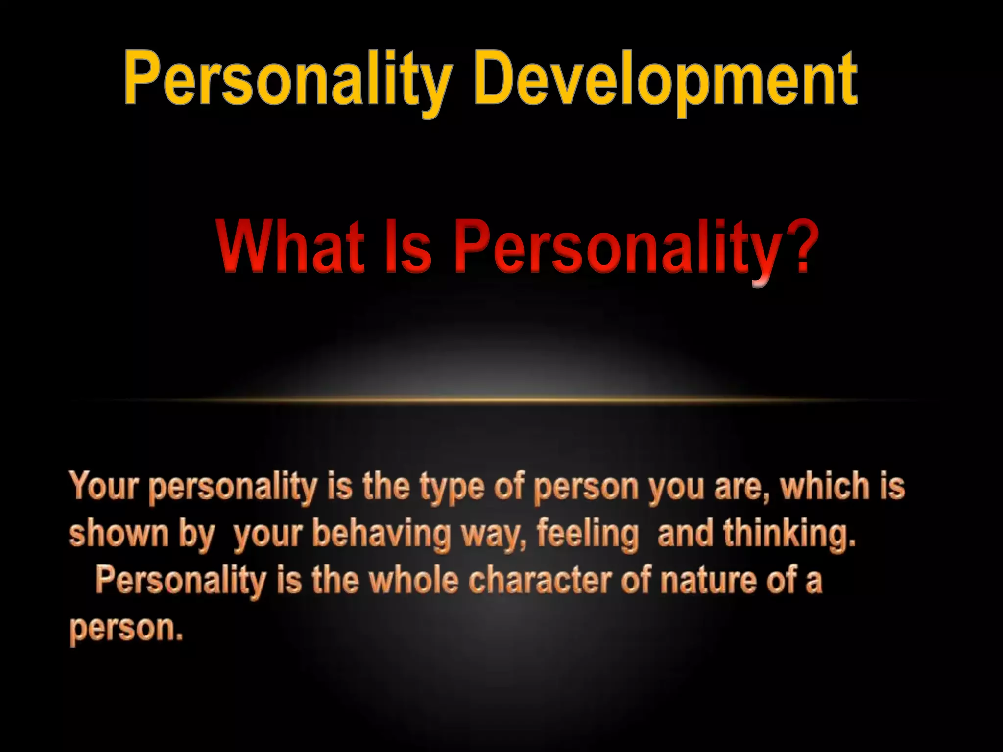 Personality development | PPTX