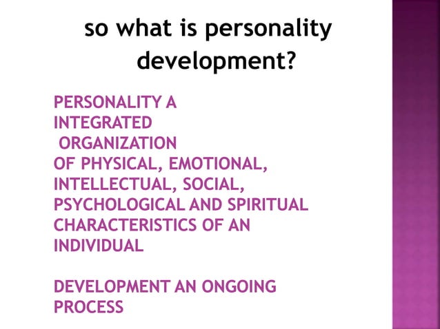 Personality development pptx | PPTX