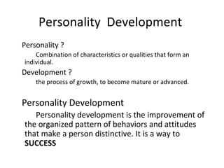 Personality development | PPT