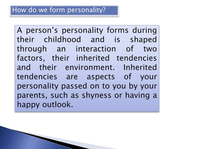 Personality development | PPTX | Genetics | Science