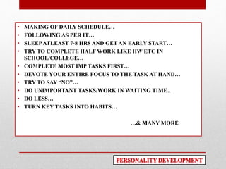 Personality development | PPTX | Men\'s Health | Healthy Living