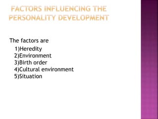 Personality development | PPTX