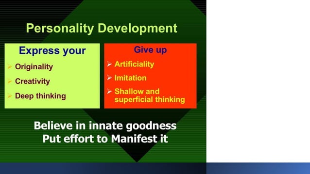 Personality development | PPT