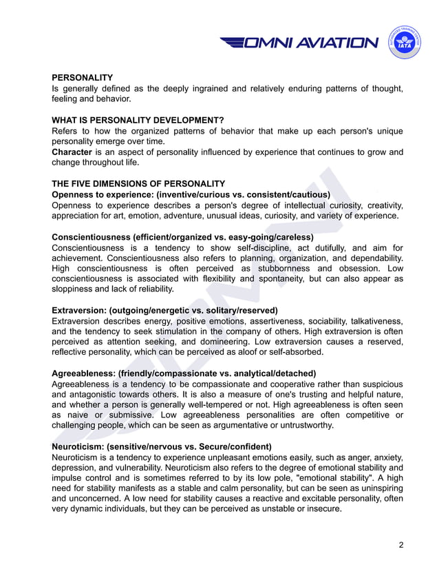 PERSONALITY DEVELOPMENT | PDF