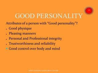 Personality development healthy mind & body | PPT