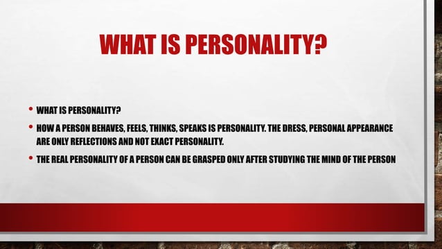 Personality development introduction | PPTX