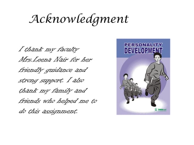 Personality development assignment | PPT | Executive Leadership ...