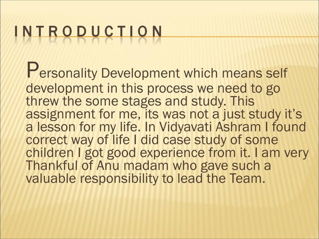 Frankfinn Personality Development Assignment | PPT | Career Advice ...