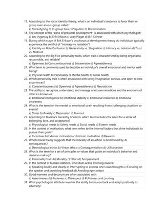 Personality_Development_FINAL_EXAM.docx | Mental Health | Diseases and ...