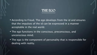 Personality development freud theory | PPTX