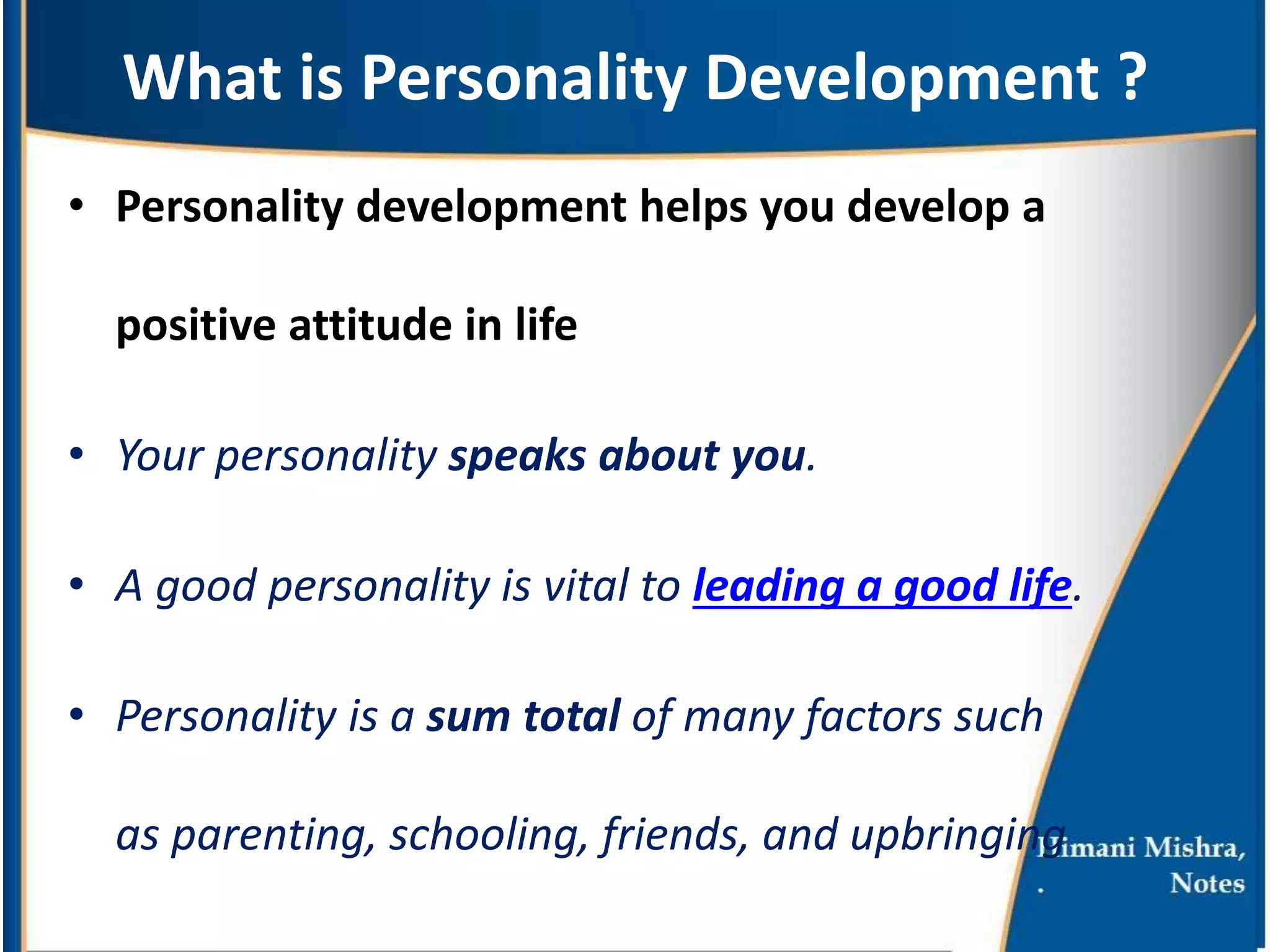 Personality development himani mishra | PDF