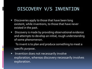 discovery v/s invention | PPTX | Physics | Science