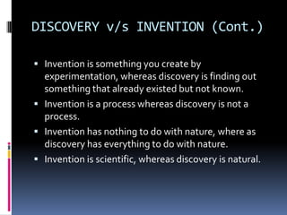 discovery v/s invention | PPTX | Physics | Science
