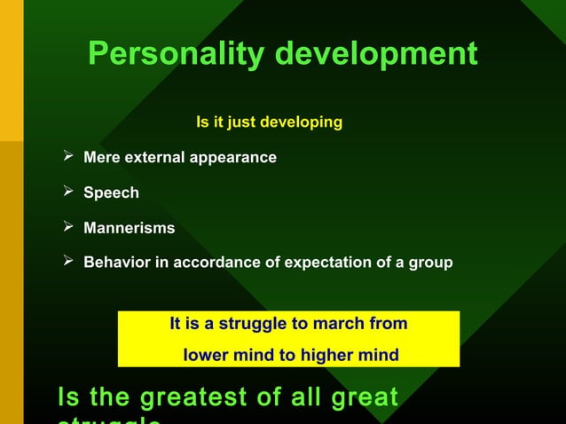 Personality development sd | PPT