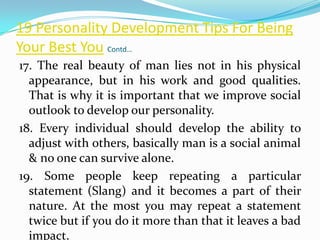 Personality development tips | PPT
