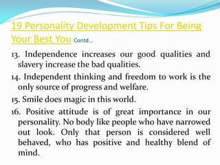 Personality Development Tips | PPT