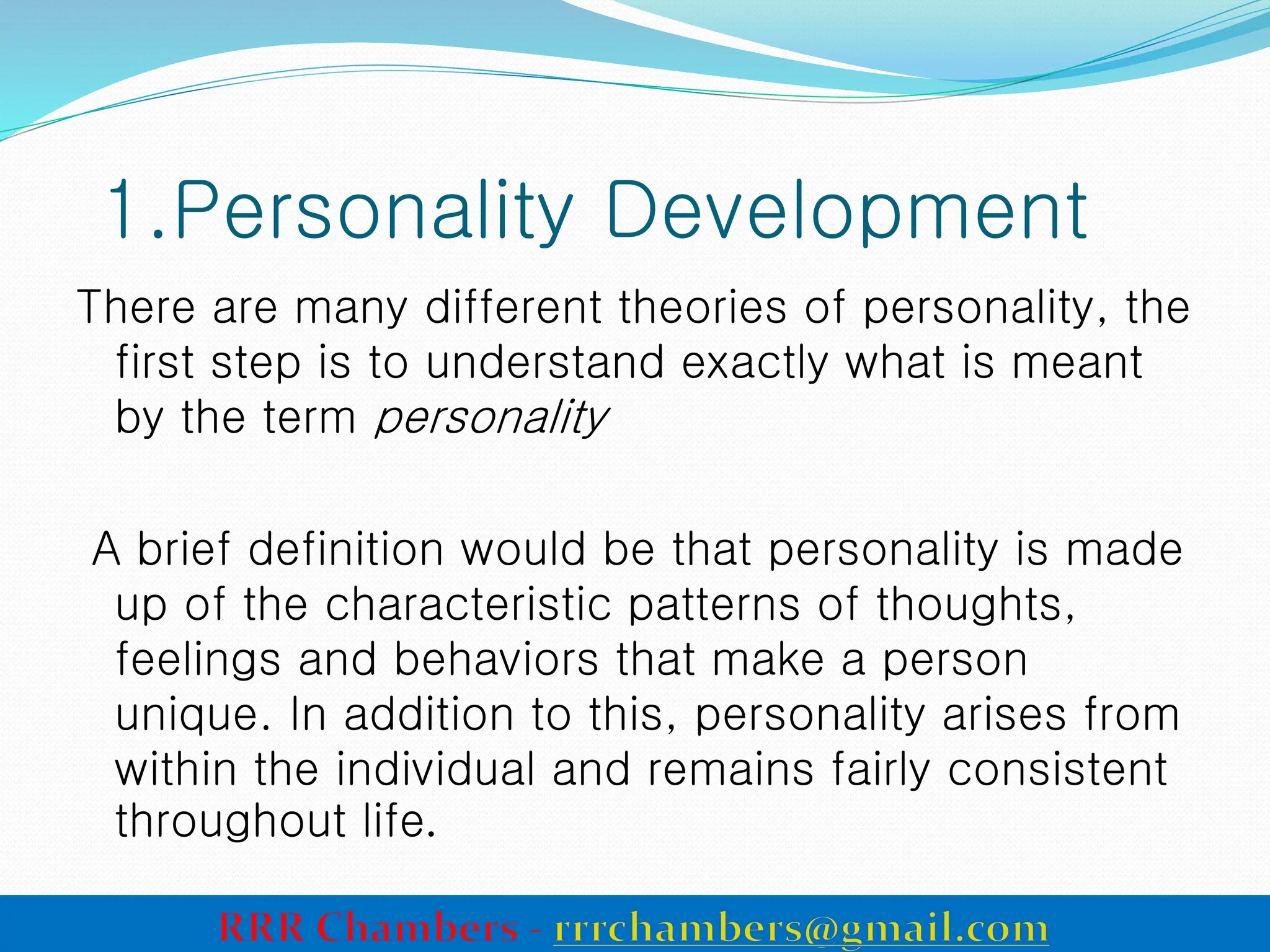 PERSONALITY DEVLOPMENT - PPT.ppt PRESENTATION | PPTX