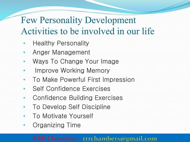 PERSONALITY DEVLOPMENT - PPT.ppt PRESENTATION | PPTX