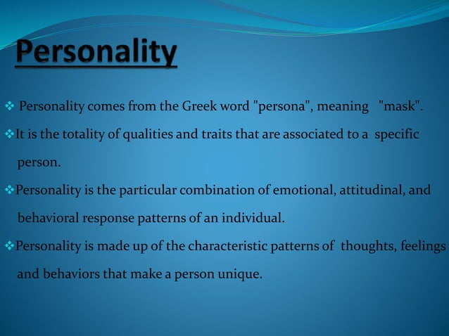 Personality Development theory | PPTX