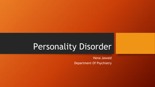 Personality disorder | PPTX