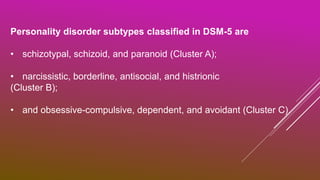 Personality disorder | PPTX