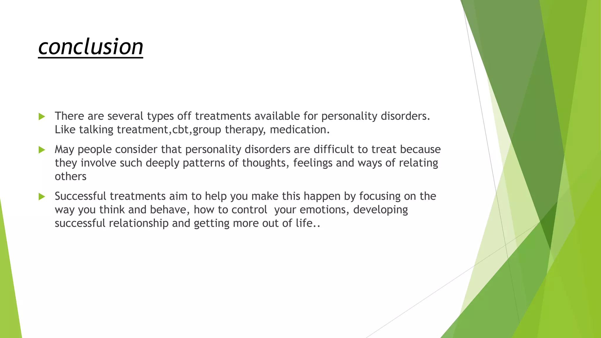 Personality disorder | PPTX