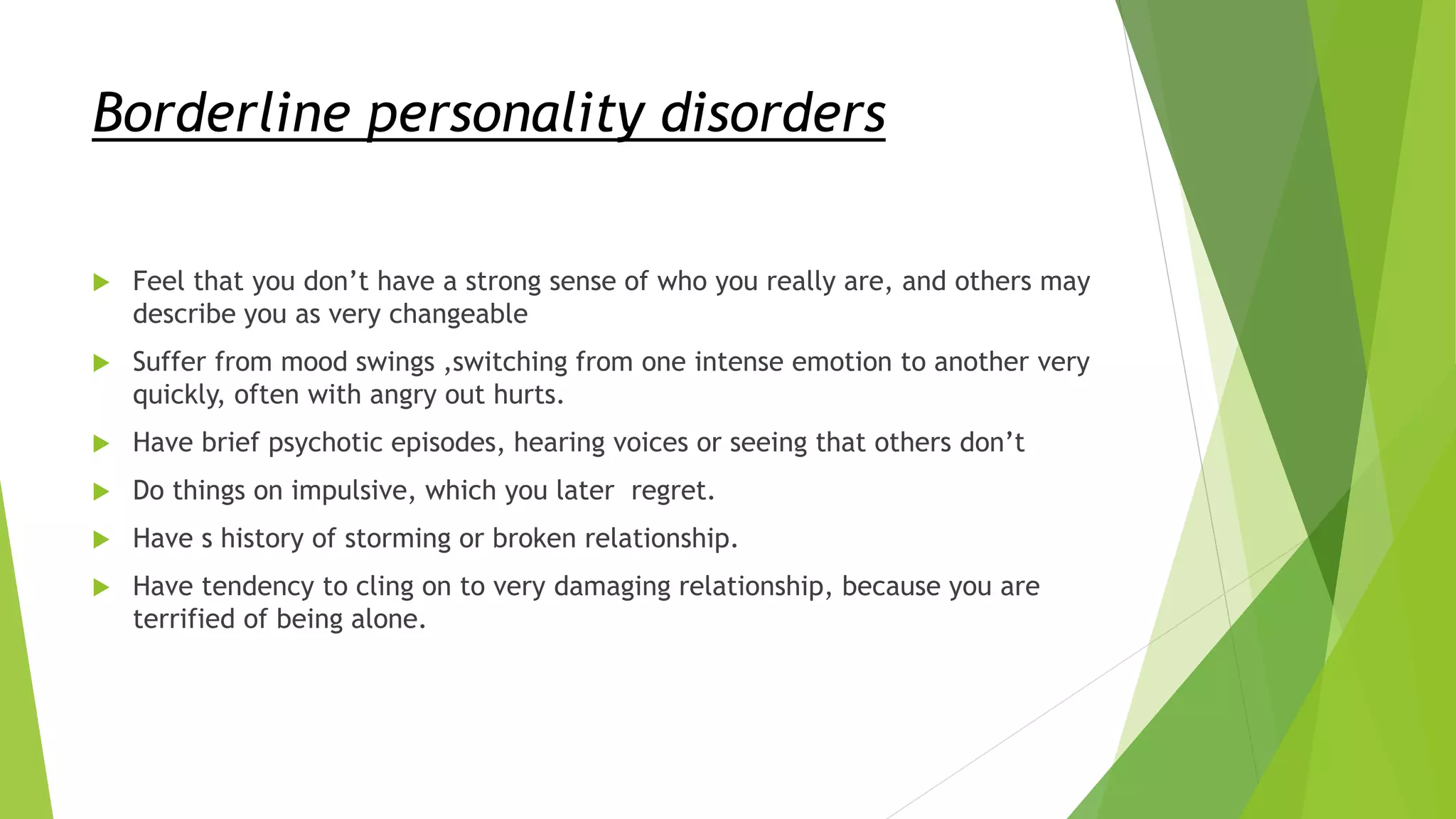 Personality disorder | PPTX