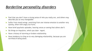 Personality disorder | PPTX