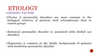 Personality disorder CLUSTER A | PPTX
