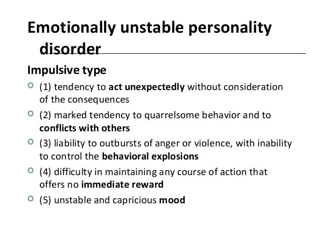 Personality disorder