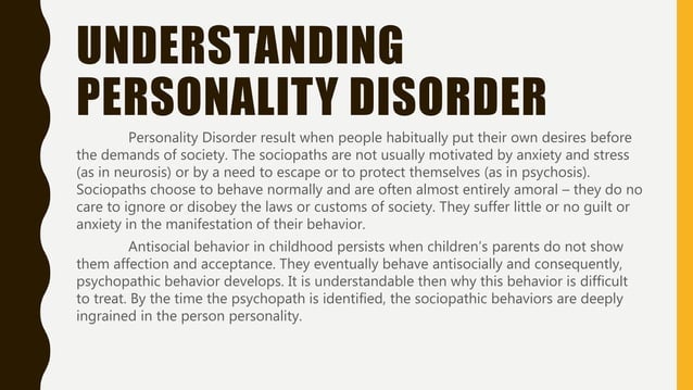 Personality disorder | PPT